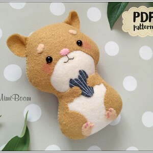 Felt Hamster Sewing Pattern PDF: Farm Animals Ornament Easy DIY Ster by ...