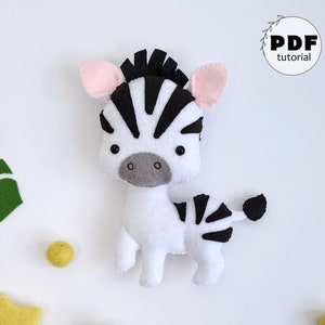 Zebra Pattern PDF - Felt Pattern Zebra - Felt Pattern Safari - Zebra ...