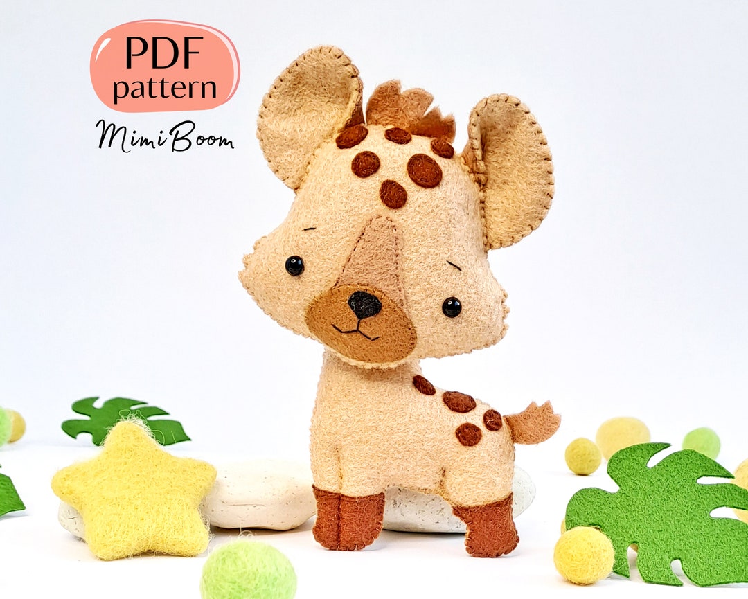 Hyena Pattern PDF - Felt Pattern Hyena - Felt Pattern African Animals ...