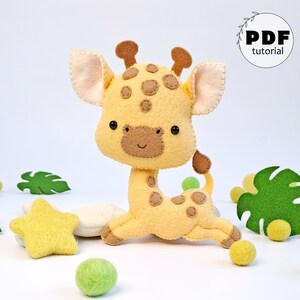 Felt Pattern Giraffe - Felt Pattern Safari - Giraffe Pattern PDF - Felt ...