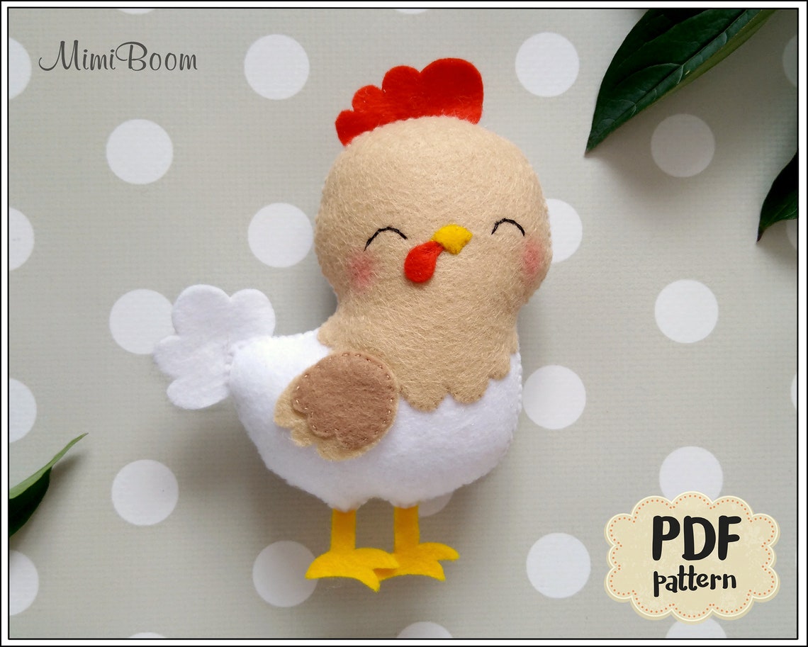Felt Hen Pattern Felt Sewing Pattern Hen PDF Tutorial DIY Hen - Etsy UK