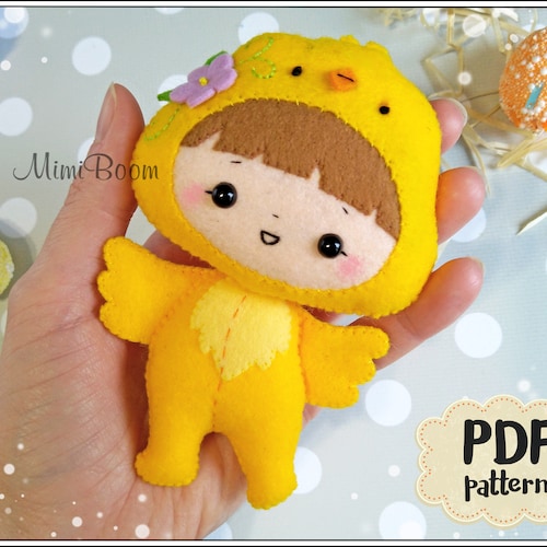 Cute Easter Chicken Pattern PDF Easter Pattern Chickens Felt - Etsy