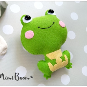 Felt Frog Pattern PDF Tutoriall Felt Ornaments Frog Sewing Pattern DIY ...