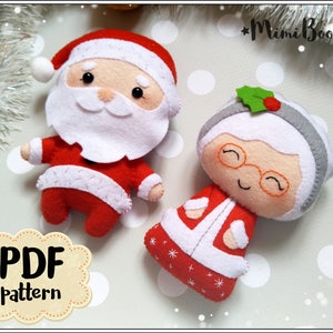 Sewing Pattern Santa Christmas Ornament Pattern Digital Pattern Santa ...