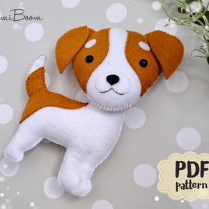 Jack Russel Pattern Felt PDF Sewing Pattern Terrier Ornament DIY Dog ...
