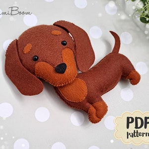 Dachshund Pattern Felt PDF Dogs Ornament DIY Easy Sewing Pattern Dogs ...