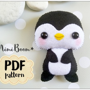 Felt Penguin Pattern PDF Tutorial Penguin Plush Sewing Tutorial Penguin ...
