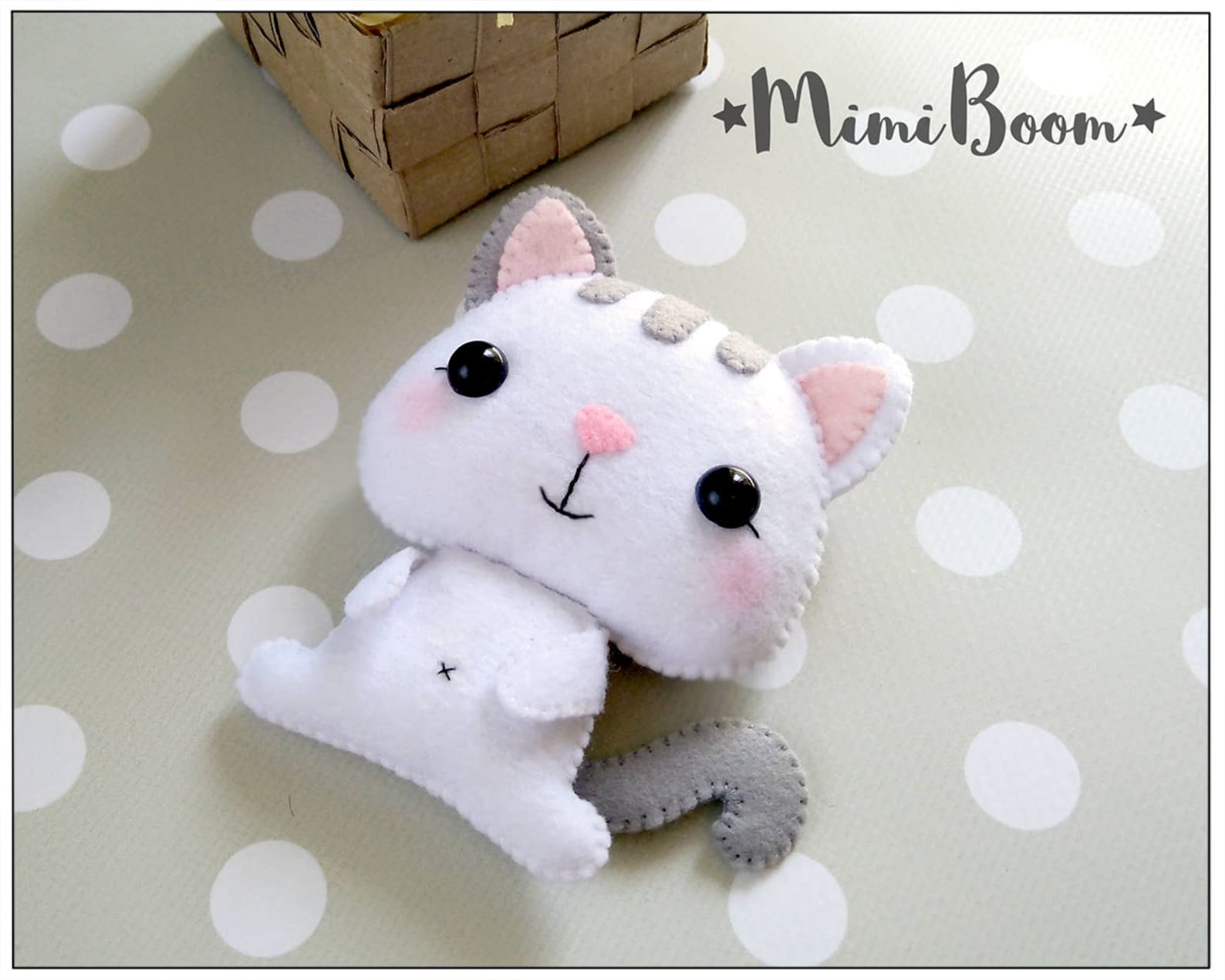 Cat Felt Pattern PDF Ornament Cat Pattern PDF Tutorial Felt Sewing ...