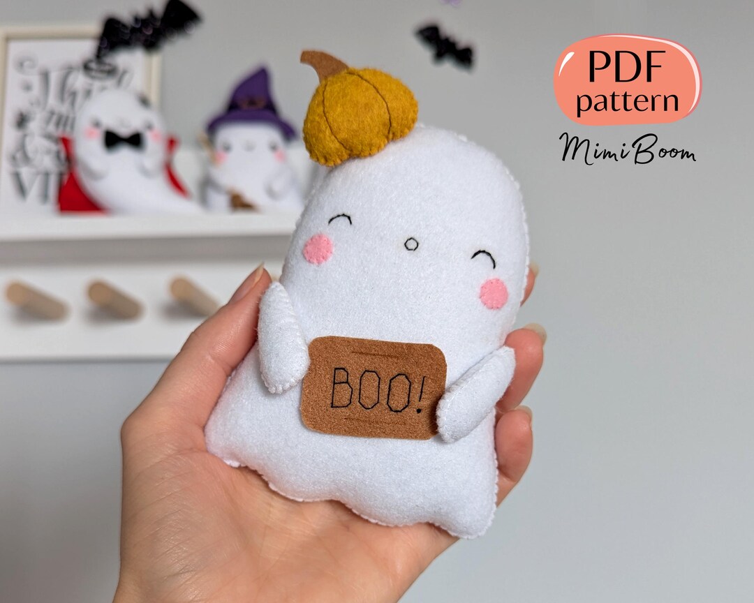 Cute Halloween Pattern Ghost Halloween Ornament Patterns Felt Halloween ...