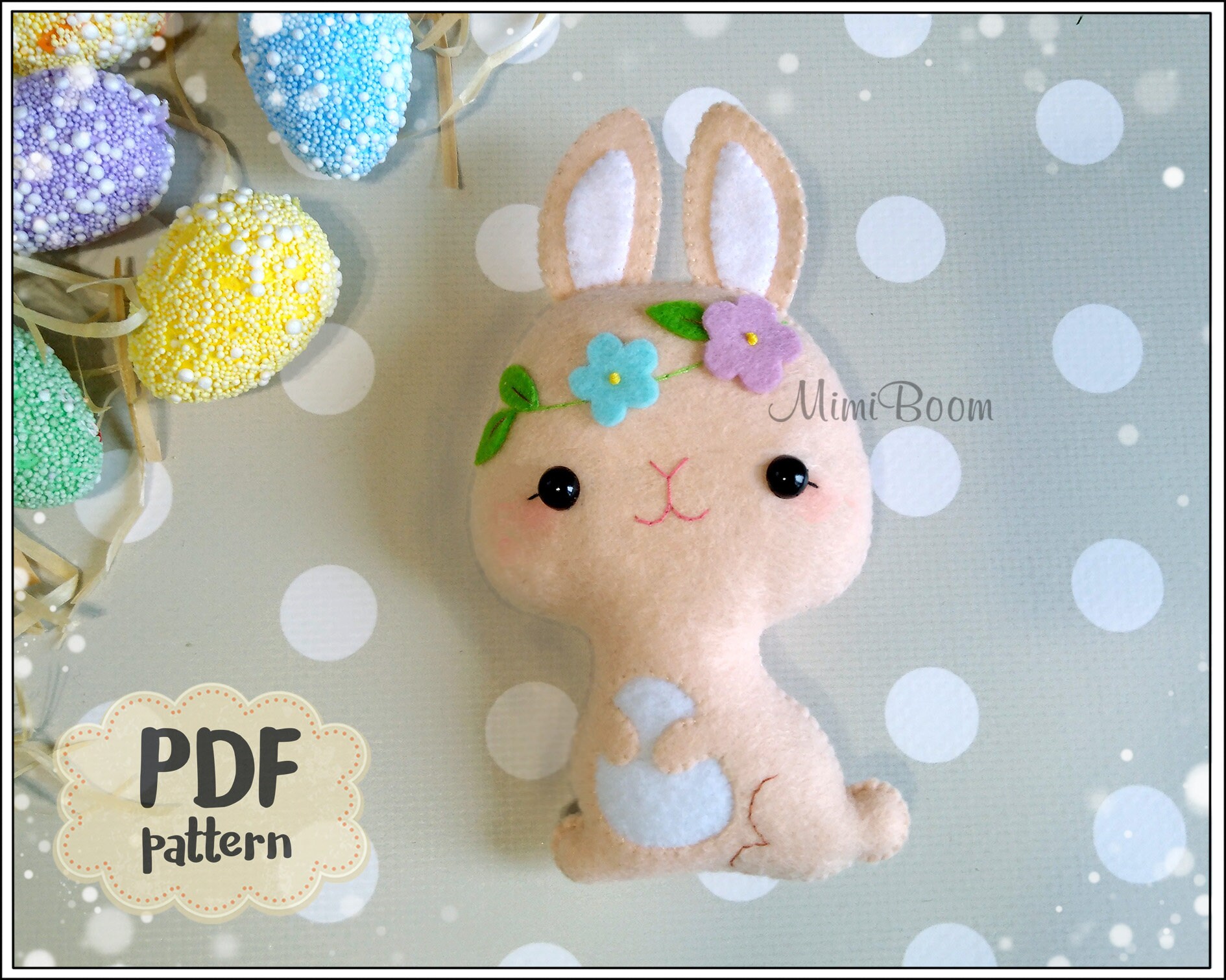 Bunny Pattern PDF Easter Bunny Pattern Felt PDF Pattern Bunny - Etsy