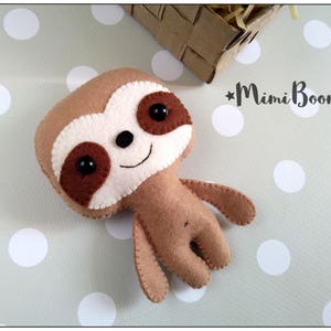 PDF Pattern Felt Sloth Pattern Sloth Sewing PDF Tutorial DIY Sloth ...