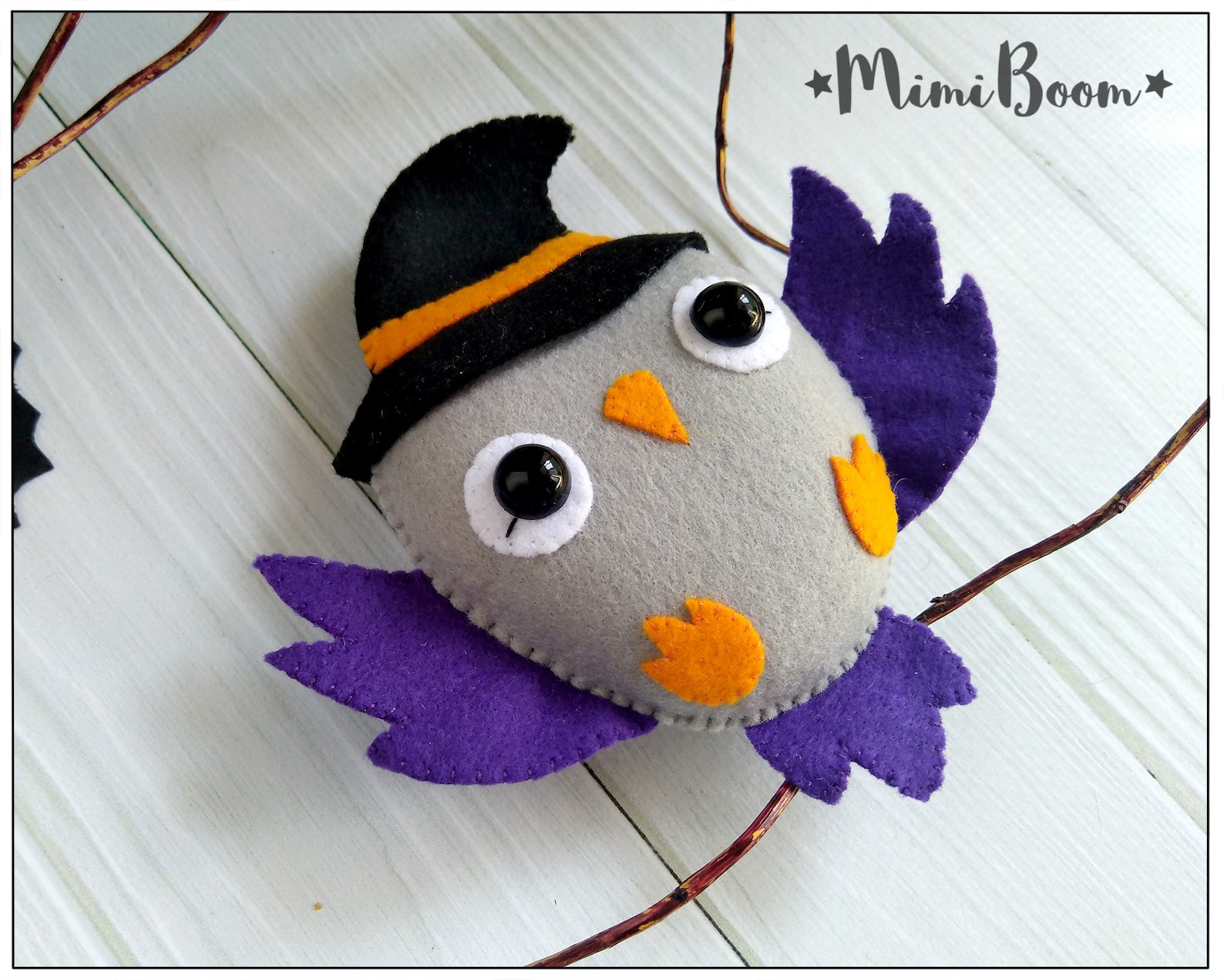 Halloween Owl Pattern Halloween Ornament Tutorial Owl Felt - Etsy