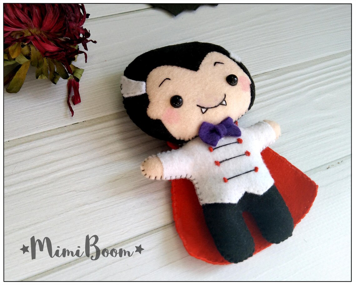 Halloween Pattern Vampire Halloween Ornament Felt Pattern - Etsy