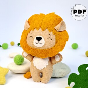 Lion Pattern PDF - Felt Pattern Lion - Felt Pattern Safari - Lion ...