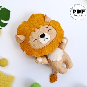 Lion Pattern PDF - Felt Pattern Lion - Felt Pattern Safari - Lion ...