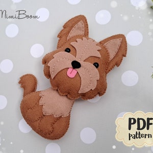 Yorkshire Terrier Pattern Felt PDF Sewing Pattern York Ornament DIY Dog ...