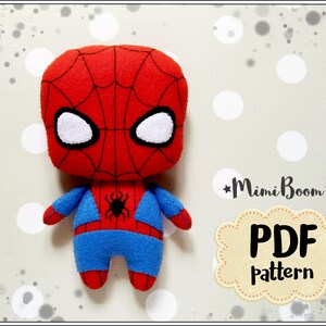 Cute Superhero Pattern Felt Spider PDF Pattern Man Comics - Etsy Canada