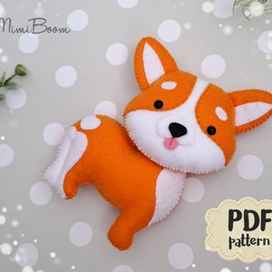 Corgi Felt Pattern PDF Ornament Welsh Corgi Felt Ornament Animals ...