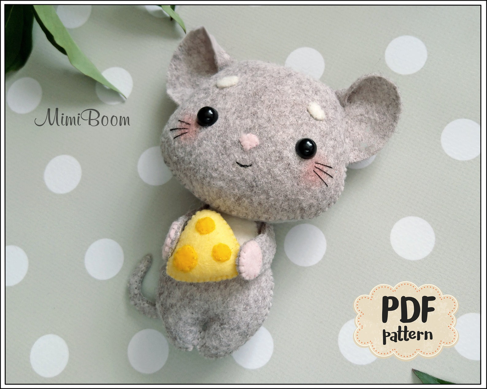 Cute Mouse Ornament Pattern Felt Sewing Pattern Mouse PDF - Etsy