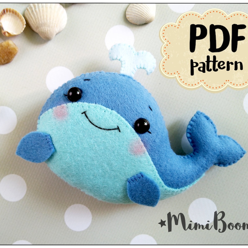 Felt Whale - Etsy