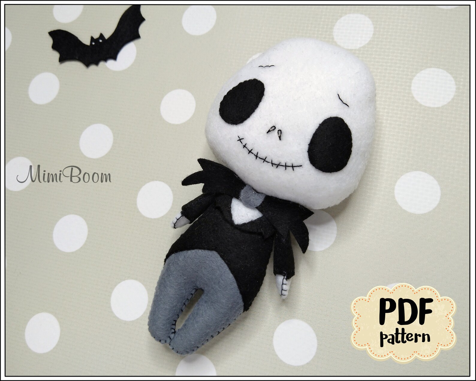 Cute Jack Skellington Pattern Halloween Pattern Felt Jack - Etsy