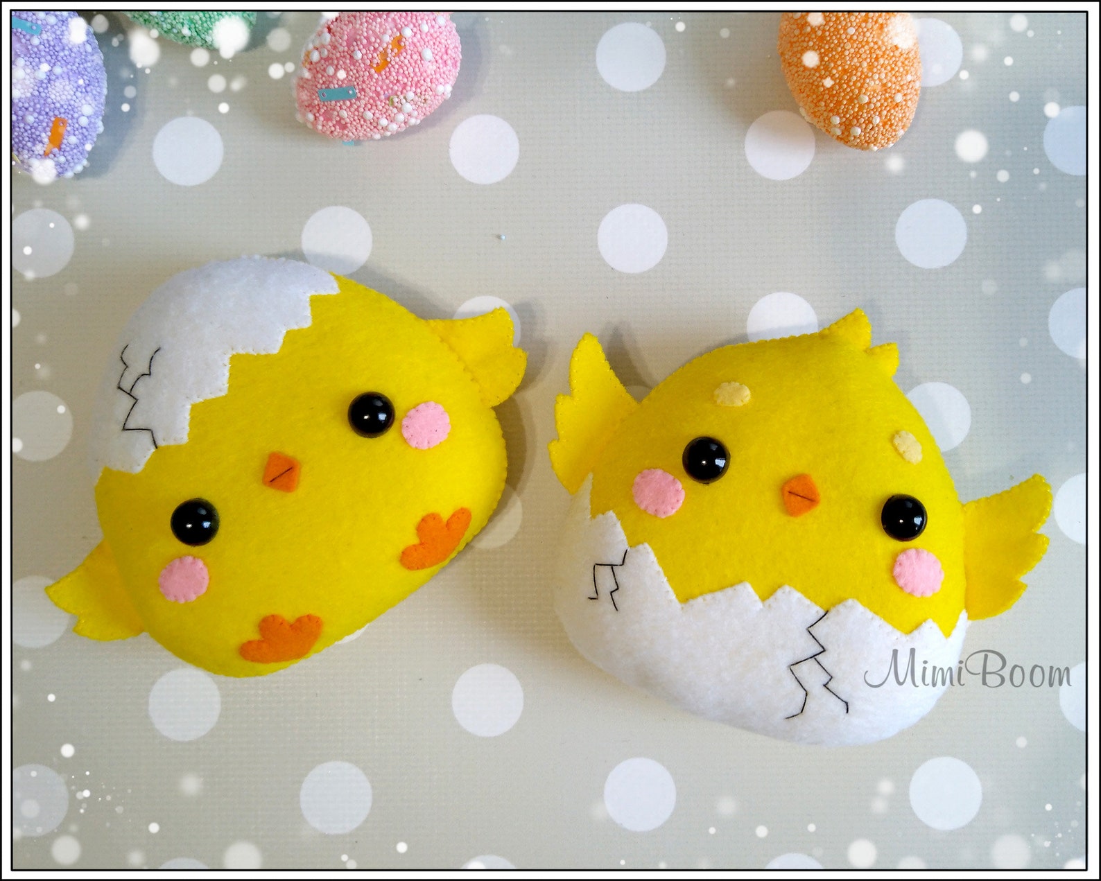 Cute Easter Chicken Pattern PDF Easter Pattern Chickens Felt | Etsy