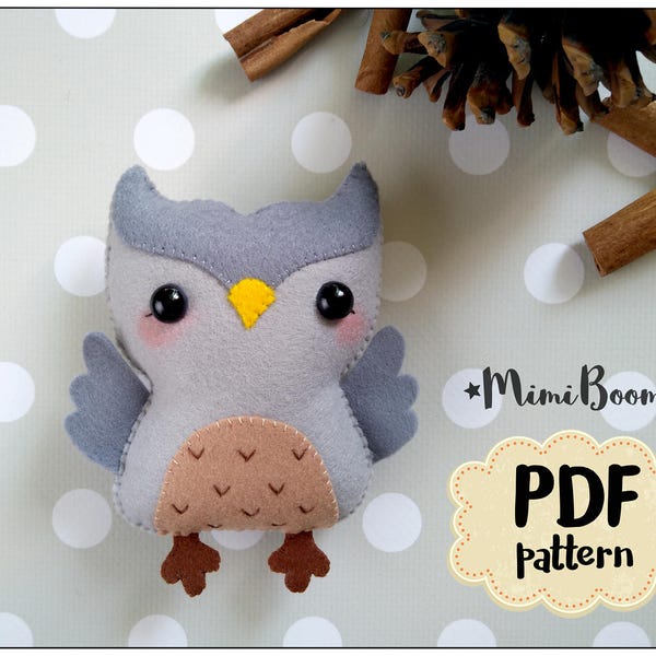 Felt Owl Pattern - Etsy