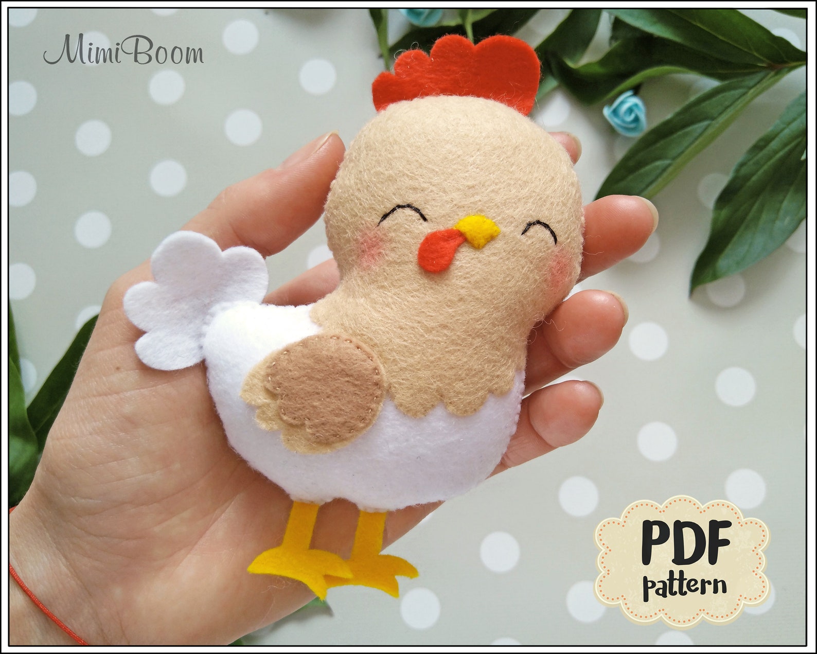 Felt Hen Pattern Felt Sewing Pattern Hen PDF Tutorial DIY Hen - Etsy