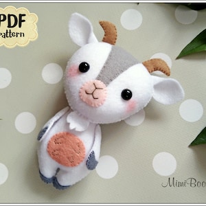 Felt Goat Pattern PDF Goat Doll Sewing Pattern Goat Plushie Pattern ...
