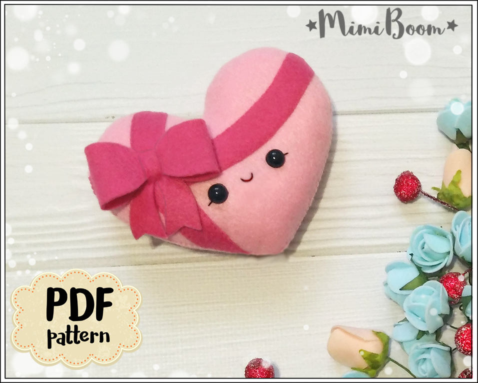 Valentines Day Pattern Heart With Ribbon Pattern Valentines Heart ...