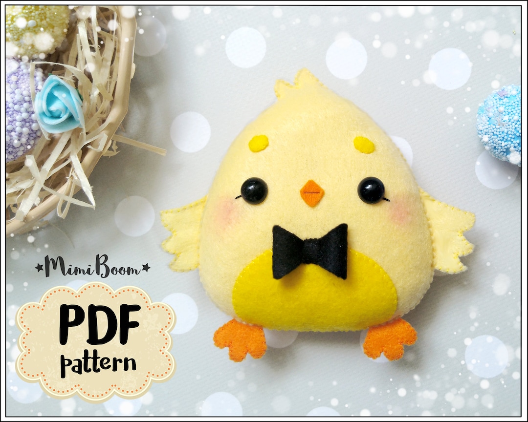 Cute Easter Chick Pattern Easter PDF Pattern Easter Chicken Pattern PDF ...