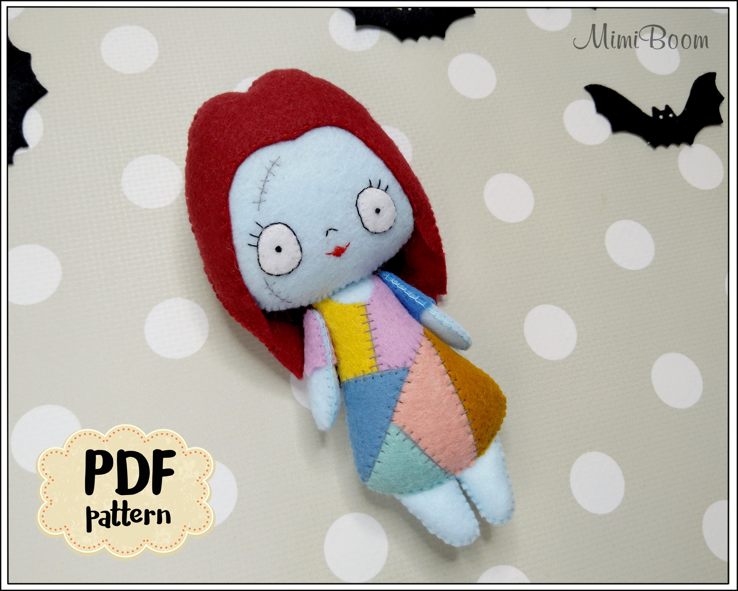 Sally Pattern Felt Halloween Doll Pattern Sally Doll Pattern | Etsy