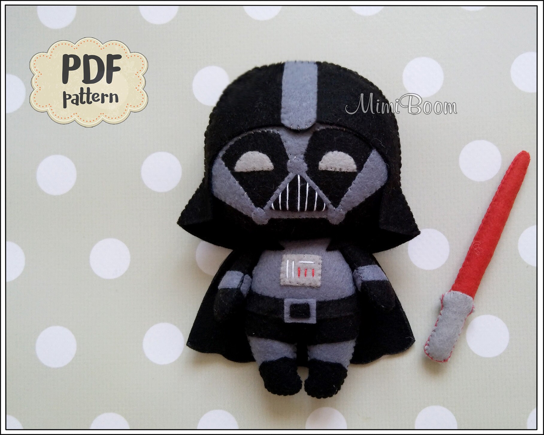 Cute Vader Pattern Felt Jedi Pattern Wars Doll Pattern Easy - Etsy Canada