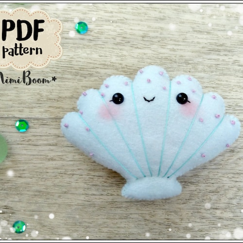 Felt Shell Pattern Cute Shell Ornament Pattern Easy PDF - Etsy