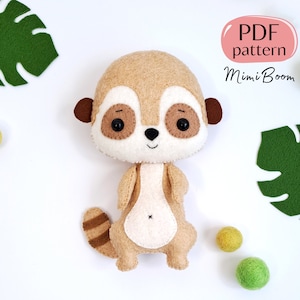 Felt Pattern Meerkat - Felt Pattern Safari - Meerkat Pattern PDF - Felt ...