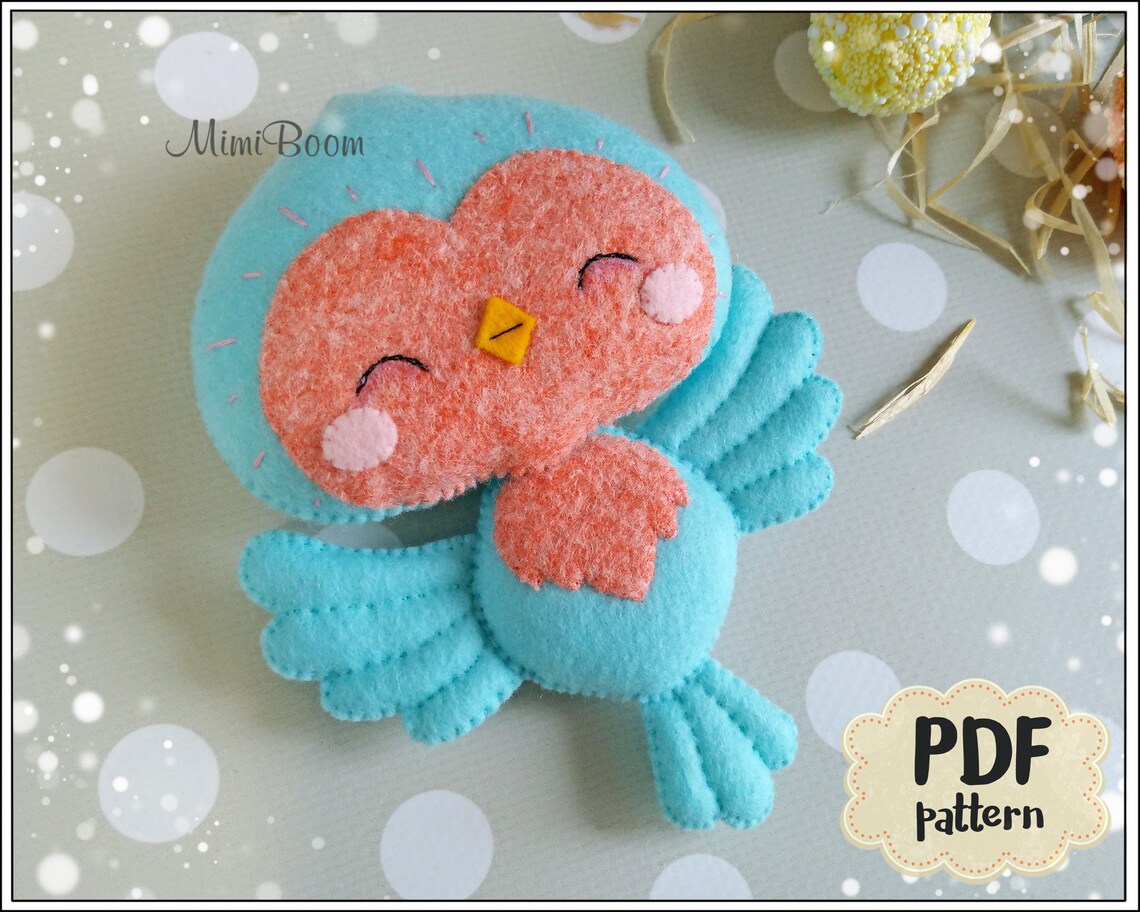 Cute Easter Bird Pattern PDF Easter Pattern Bird Easy Pattern - Etsy