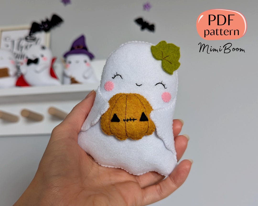 Cute Ghost Pattern Felt Halloween Pattern PDF Ghost Plush Pattern ...