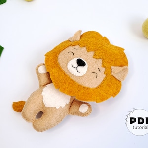 Lion Pattern PDF - Felt Pattern Lion - Felt Pattern Safari - Lion ...