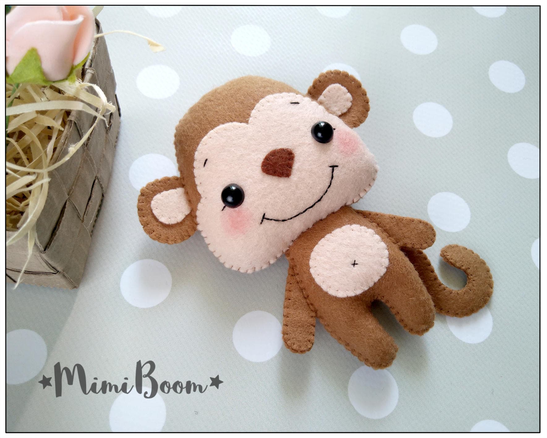 Felt Monkey Pattern PDF Tutorial Monkey Plush Sewing Tutorial - Etsy UK