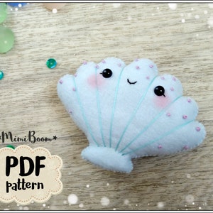Felt Shell Pattern Cute Shell Ornament Pattern Easy PDF Pattern Ocean ...