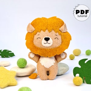 Lion Pattern PDF Felt Pattern Lion Felt Pattern Safari Lion Plushie ...