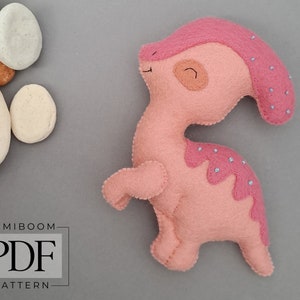 Felt Pattern Dinosaur PDF Dino Pattern Felt Sewing Pattern Dinosaur ...