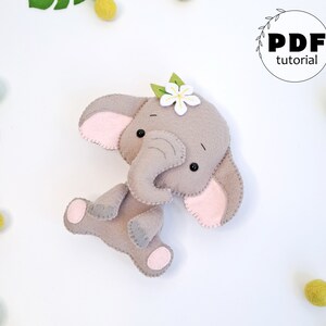 Elephant Pattern PDF - Felt Pattern Elephant - Felt Pattern Safari ...