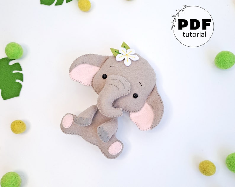 Elephant Pattern PDF - Felt Pattern Elephant - Felt Pattern Safari ...