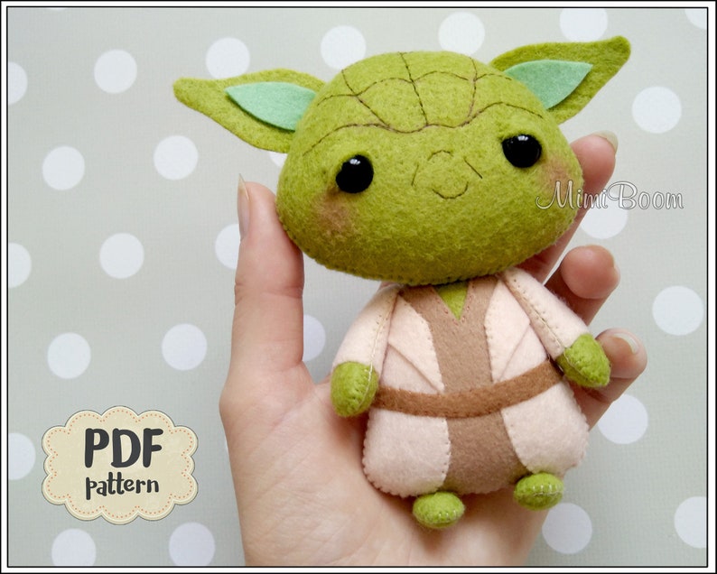 Jedi pattern felt wars pattern felt Easy sewing pattern PDF | Etsy