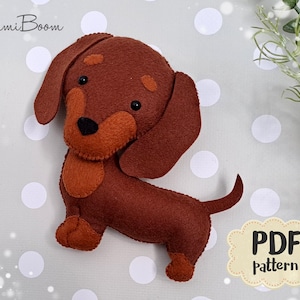 Dachshund Pattern Felt PDF Dogs Ornament DIY Easy Sewing Pattern Dogs ...