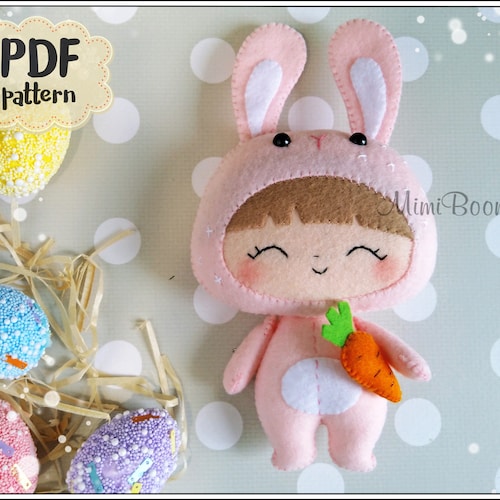 DIY Easter Bunny PDF Sewing Pattern Easter Ornament Easy - Etsy