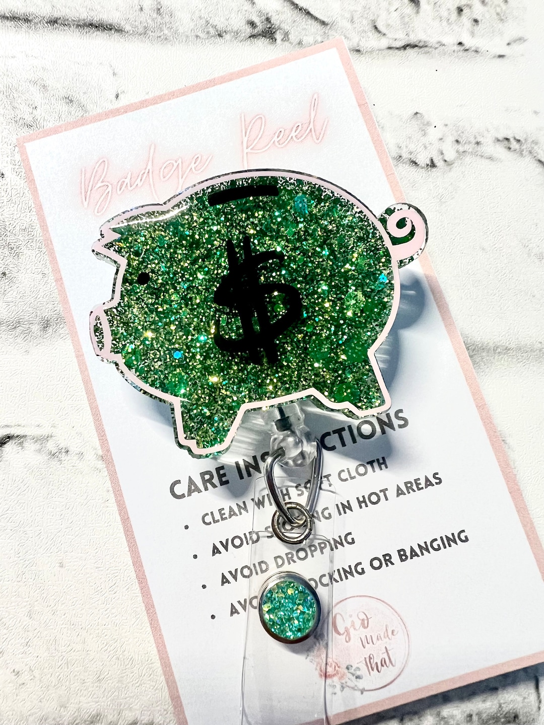 Piggy Bank Badge Reel - Etsy