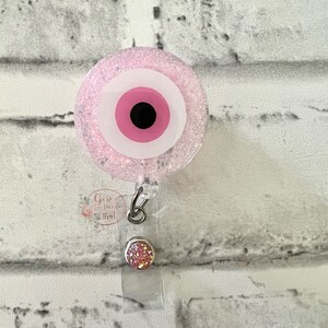 Evil Eye Badge Reel Pink - Etsy