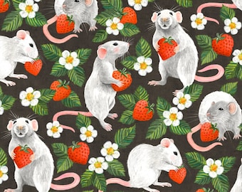 Mouse Rat Fabric Fancy Rats by Nemki Rat Mouse Cheese Kawaii Pet Animal ...